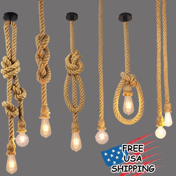 Rope Chandelier - Etsy