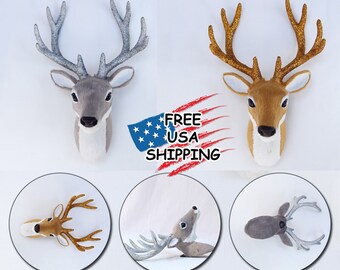 Deer Head Stuffed - Etsy