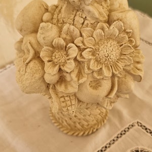 Italian Cast Plaster Fruits Basket Ornament. - Etsy