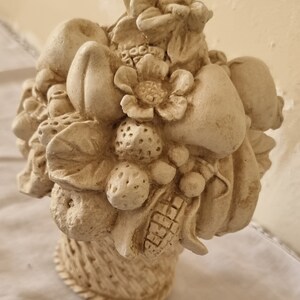 Italian Cast Plaster Fruits Basket Ornament. - Etsy