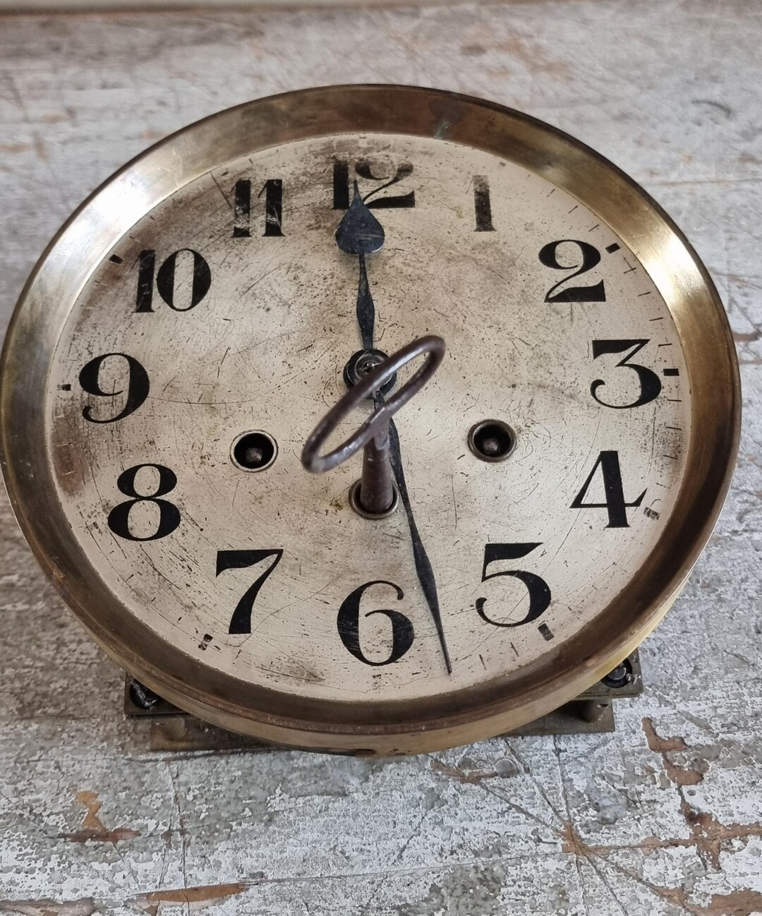 Vintage Clock Front With Mechanism for Spares or Repairs,either for ...