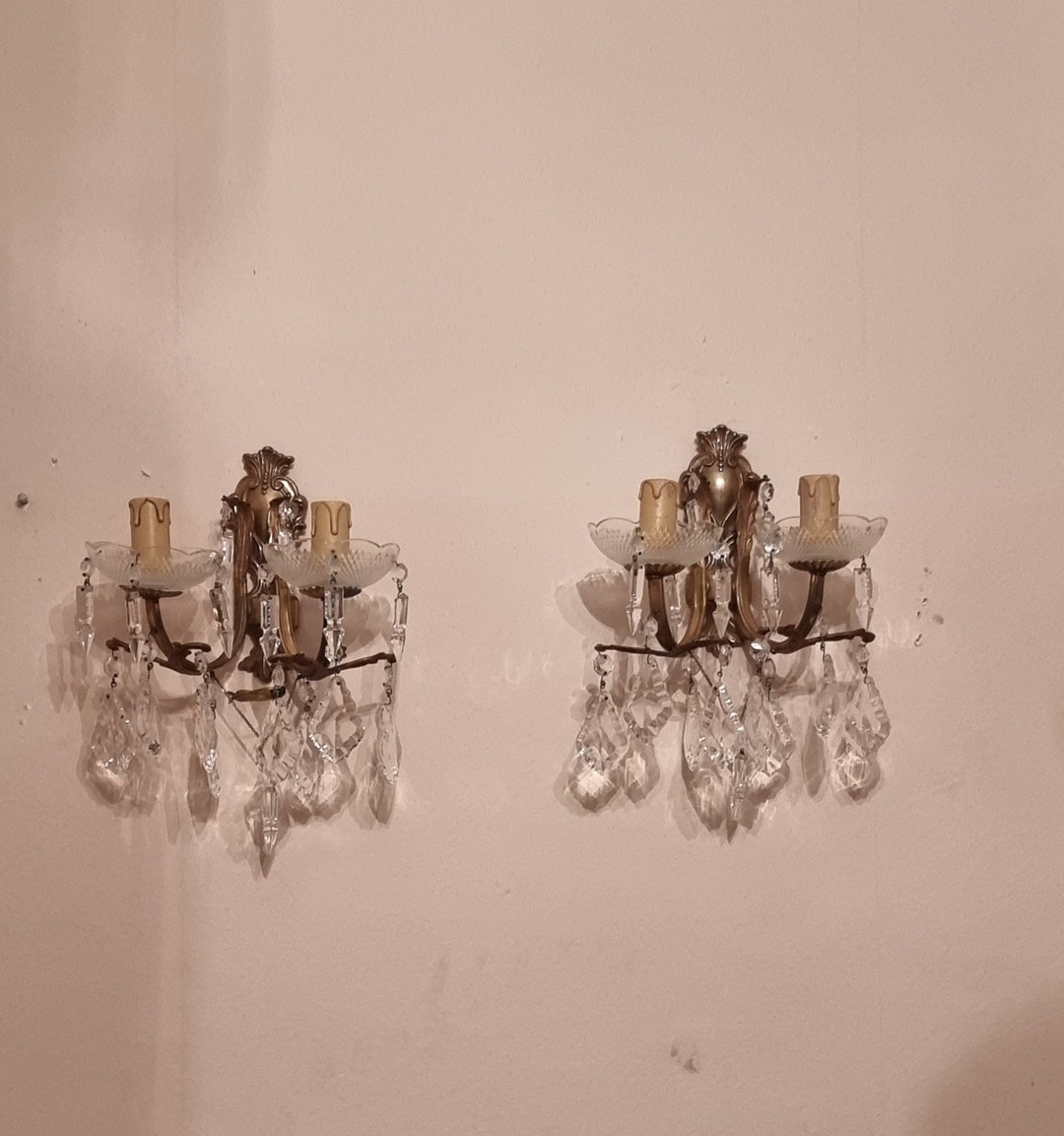 Set of 2 French Bronze Two Way Wall Sconces With Ormolu - Etsy