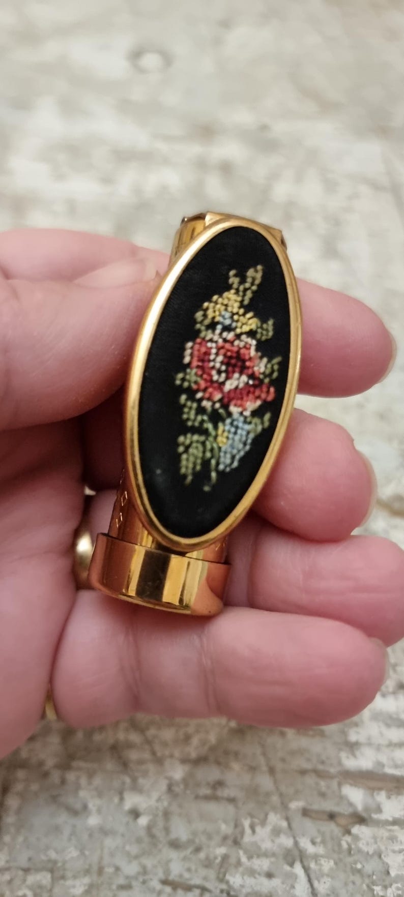 Petite Point French Lipstick Case With Pop up Mirror - Etsy
