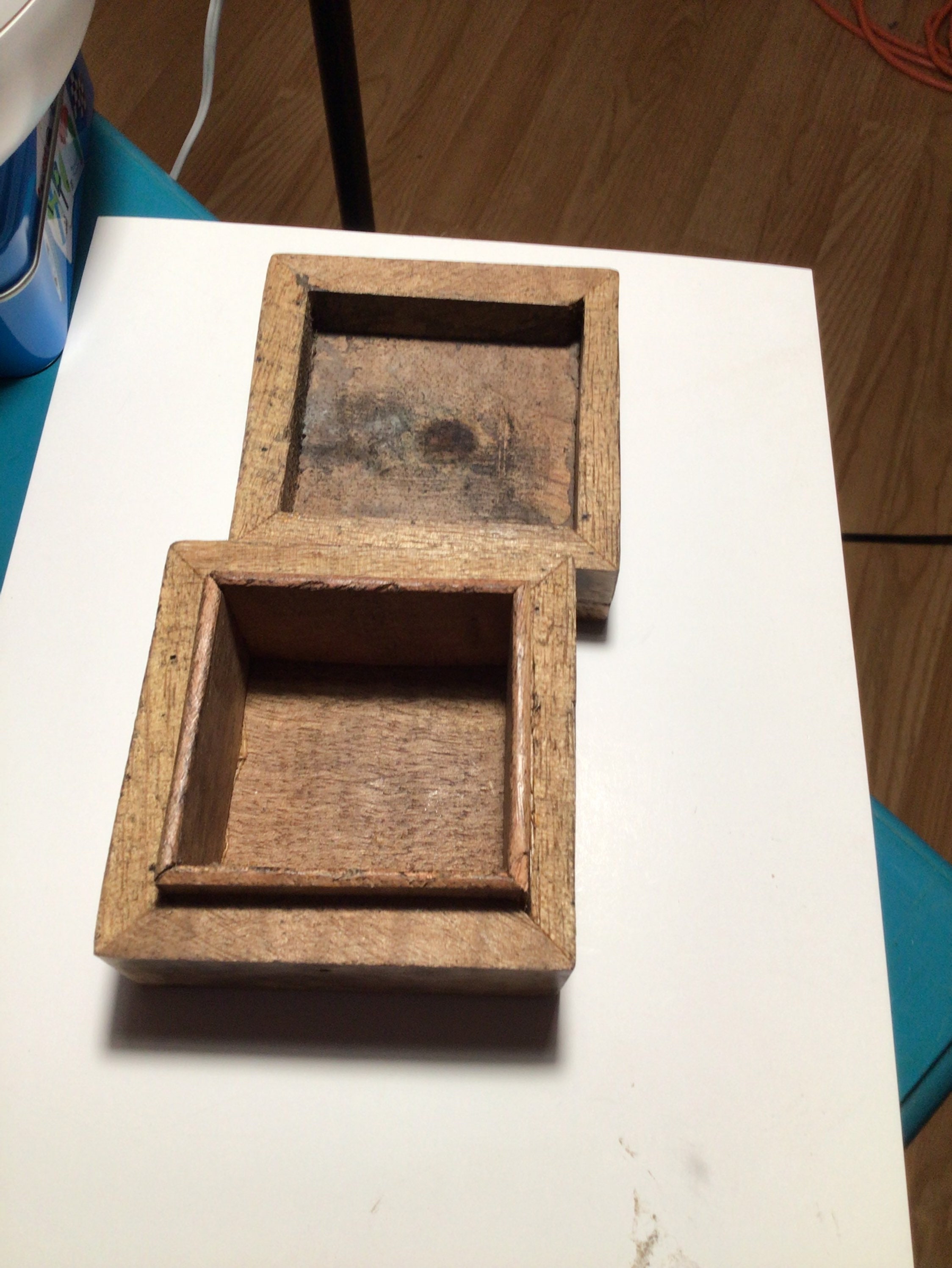 Vintage Small Decorative Wooden Box With Metal Inlay - Etsy