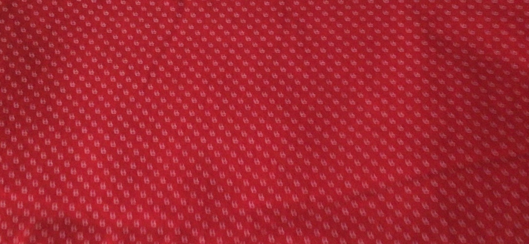 Vintage Fabric Red With White Squares - Etsy