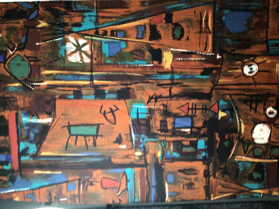 Vintage Alexander Henry Collection Abstract Cave Art - Etsy