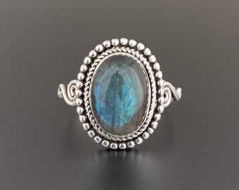 Oval Fire Stone Ring - Etsy