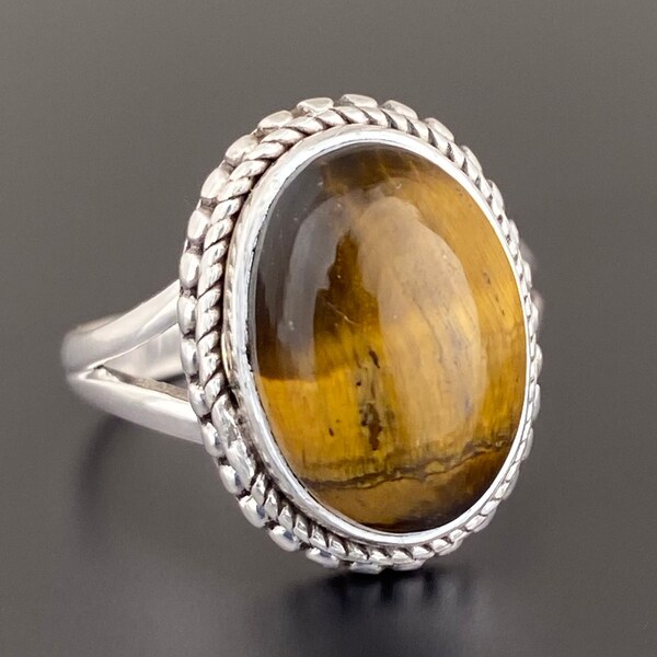 Tiger Eye Ring - Etsy