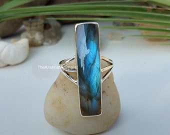 Rectangle Stone Ring - Etsy