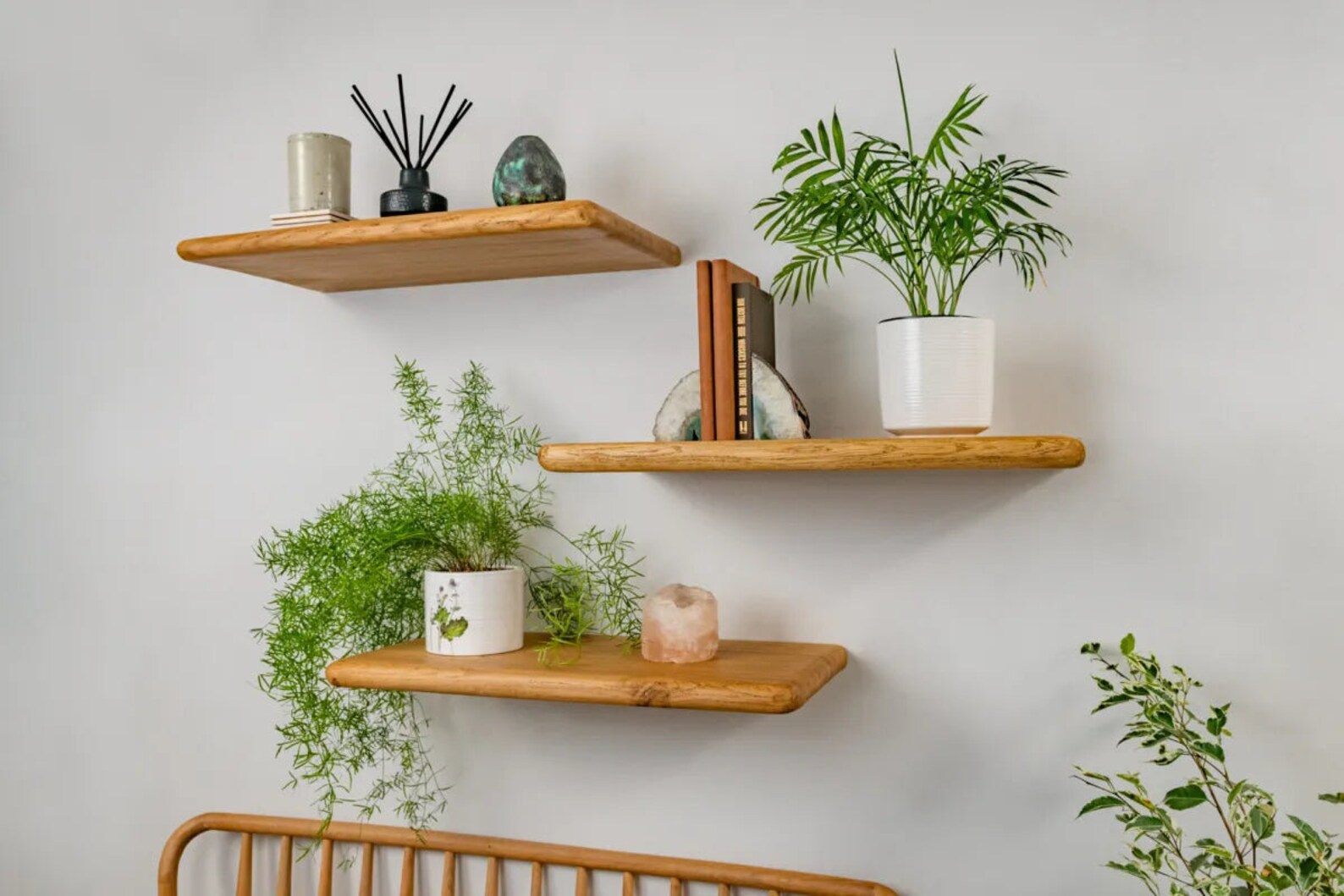 Thin Farmhouse Warm Oak Shelves for Plasterboard Walls - Etsy