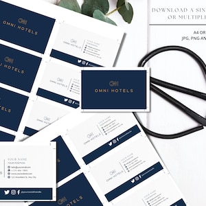 Business Card Editable Template, DIY Edit Luxury Hotel Business Card ...