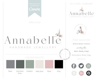 Pre Made Logo, Canva Logo Template, DIY Logo Design, Logo Kit, Editable ...