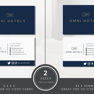 Business Card Editable Template, DIY Edit Luxury Hotel Business Card ...