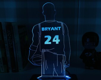 Kobe Bryant 3d Led Lamp - Etsy