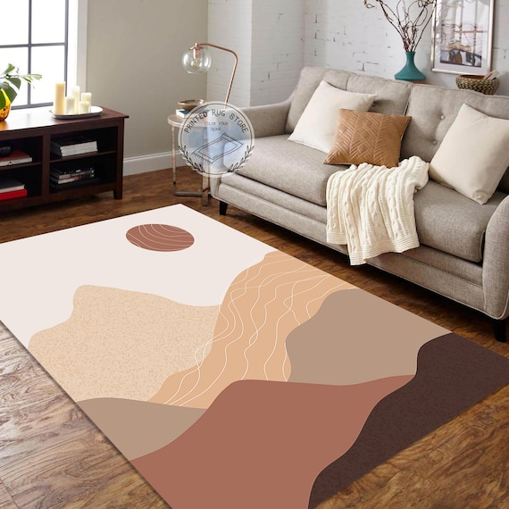 Sun and Mountain Rug Abstract Rug Rising Sun Design Rug - Etsy