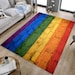 LGBT Pride Rug, Colorful Rug, LGBTQ Gift, Abstract Rug, Rainbow Carpet ...
