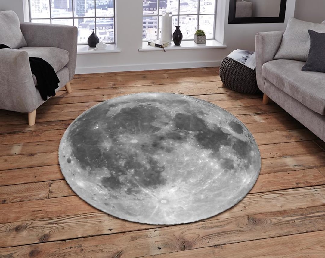 Moon Rug, 3D Full Moon Carpet, Gift for Housewarming, Decorative ...