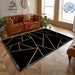 Black and Gold Modern Rug Luxury Area Rug Home Decor Living - Etsy