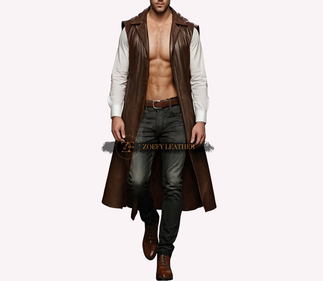 Sheep Leather Men Brown Cloak - Handmade Brown Leather Medieval Cloak ...