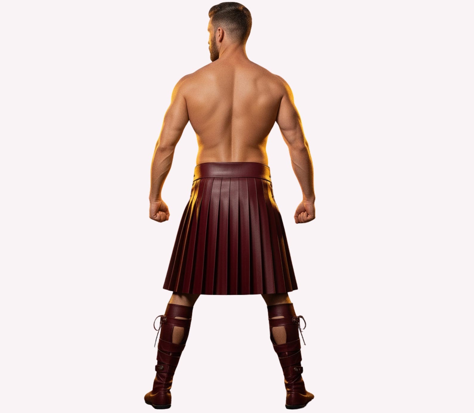 Genuine Maroon Leather Kilt | Gothic Steampunk Viking Fashion - Etsy