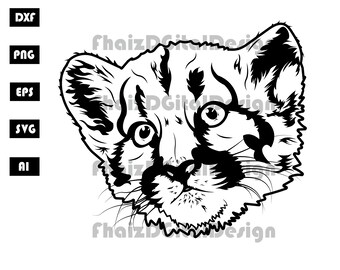 Cute Cub Face Svg - Etsy