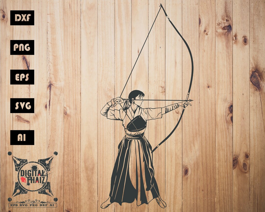 Kyudo Archery Svg File Japanese Kyudo Svg Archery Vector Art - Etsy
