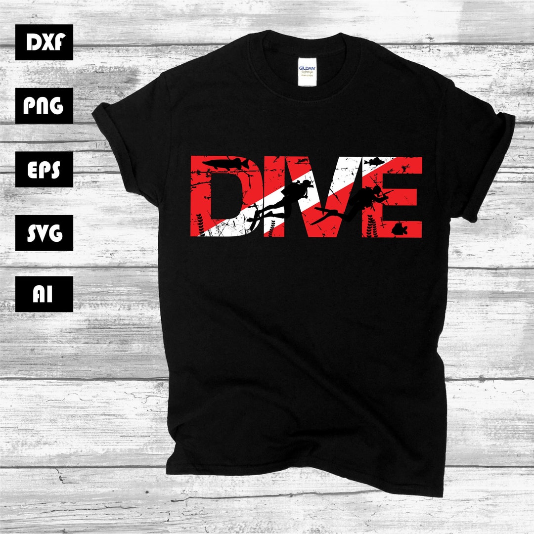 Scuba Diver Svg Files Scuba Diver Down Flag Diving Art for - Etsy