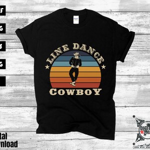 Cowboy Line Dance Svg File Cowboy Line Dancing Clipart Retro - Etsy