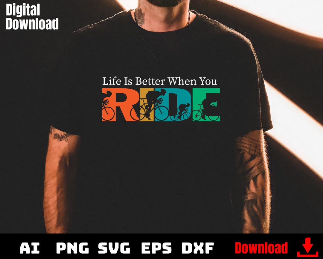 Cyclist Rider Design Digital File Cycling Instant Download - Etsy