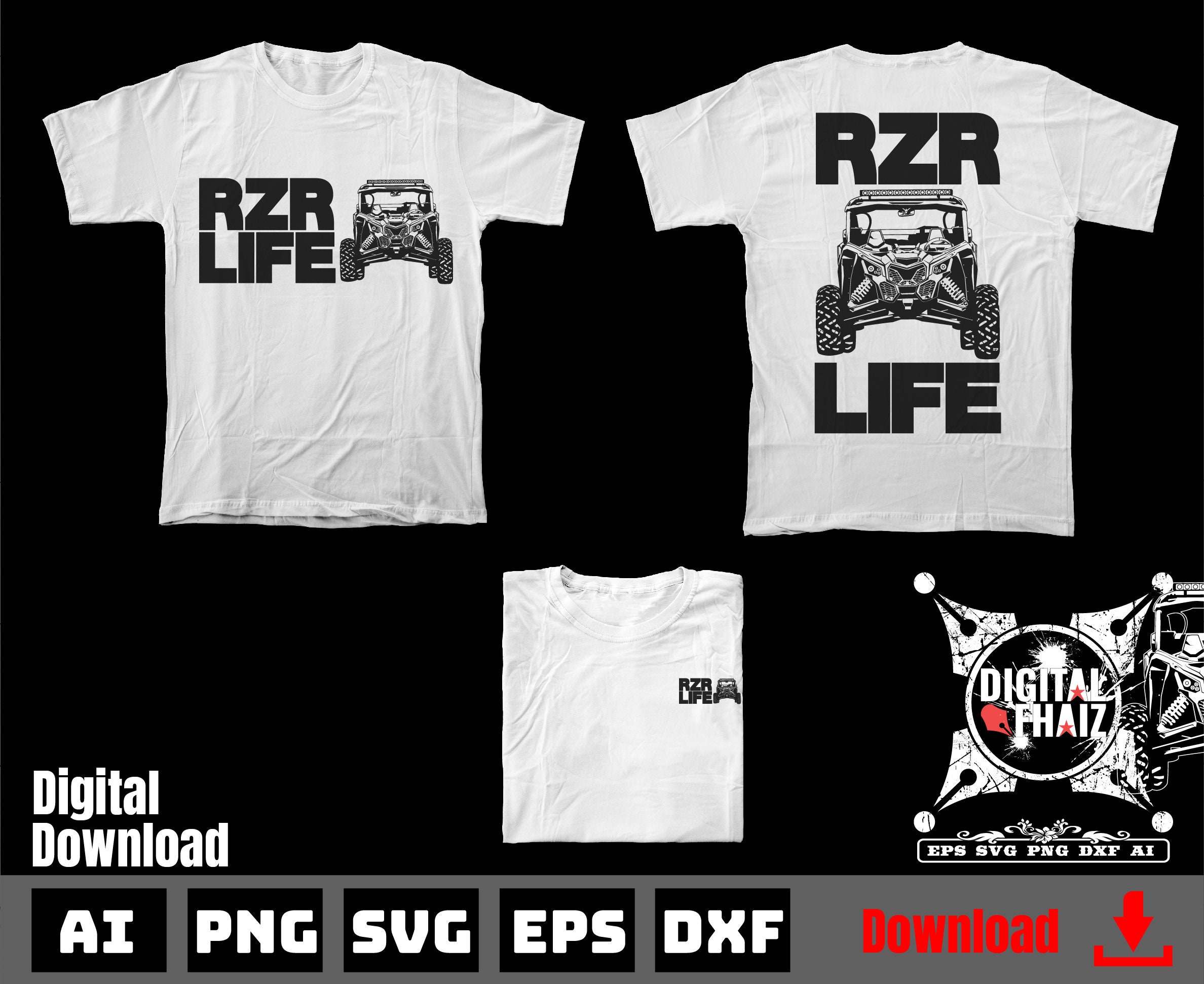 RZR Life Svg File Atv Svg Polaris Rzr Logo Svg Digital - Etsy
