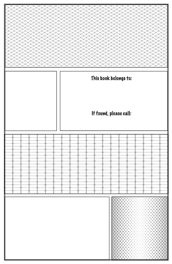 Blank Comic Book Sheets 2 Page Spread and 1 Cover Sheet to - Etsy