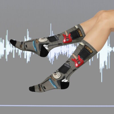 Electric Guitar Socks! Guitars and Amps for Musicians, Unisex, Music ...