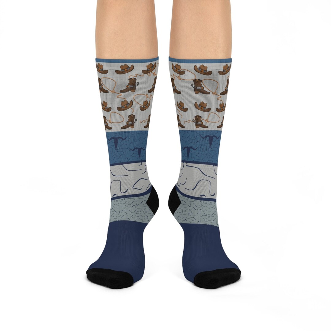 Cowboy Socks, Rancher Dude Unisex Adult Comfortable Lightweight ...