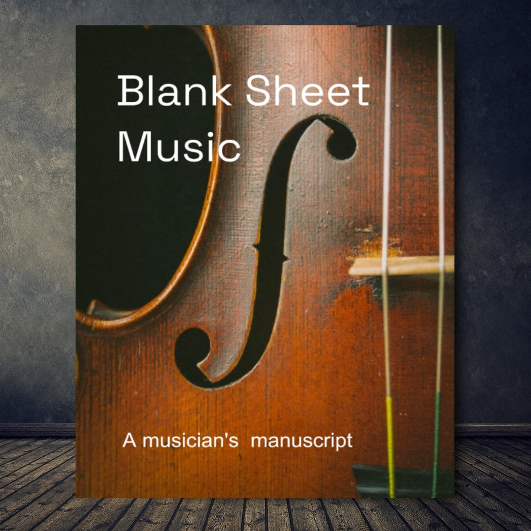 Blank Sheet Music Violin Theme 120 Pages Composition Staff Staves for ...
