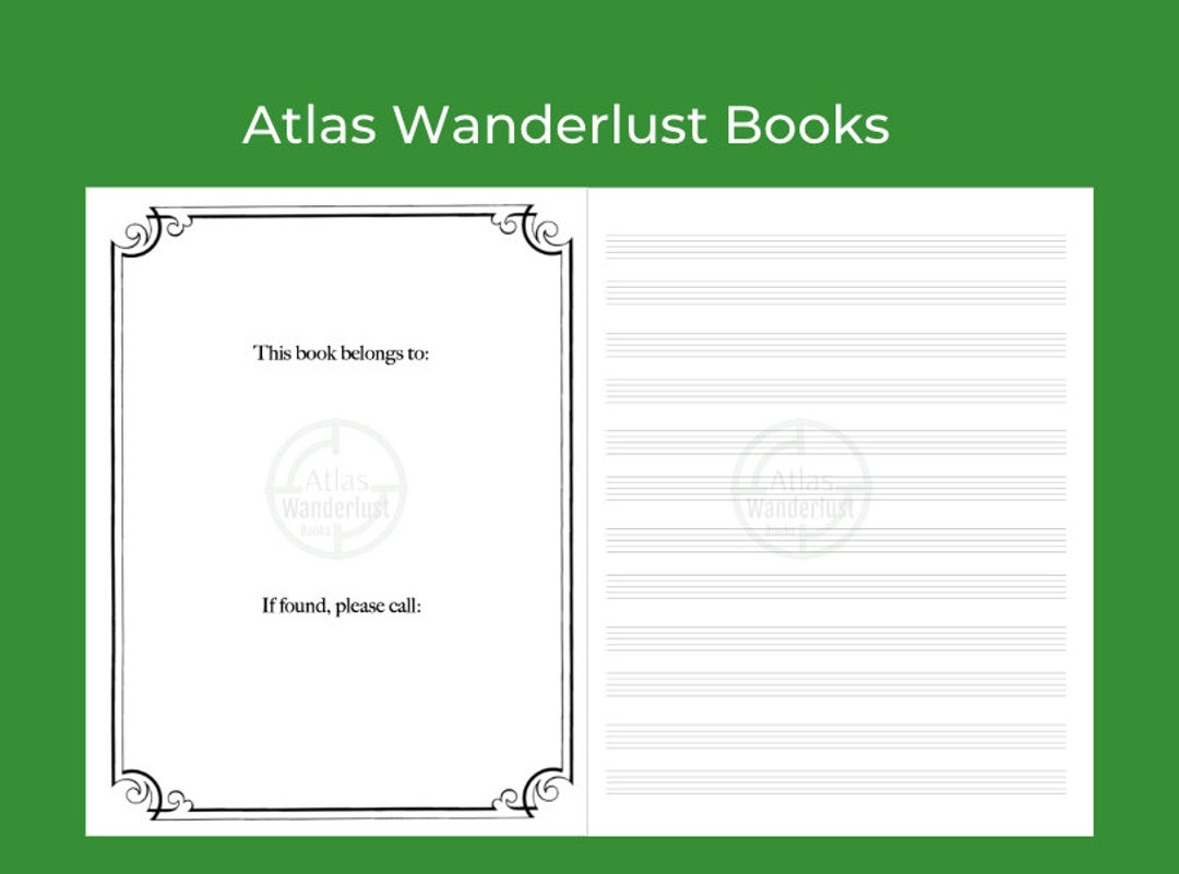 Blank Sheet Music and Cover Page for Musicians, 12 Staves Each Page ...