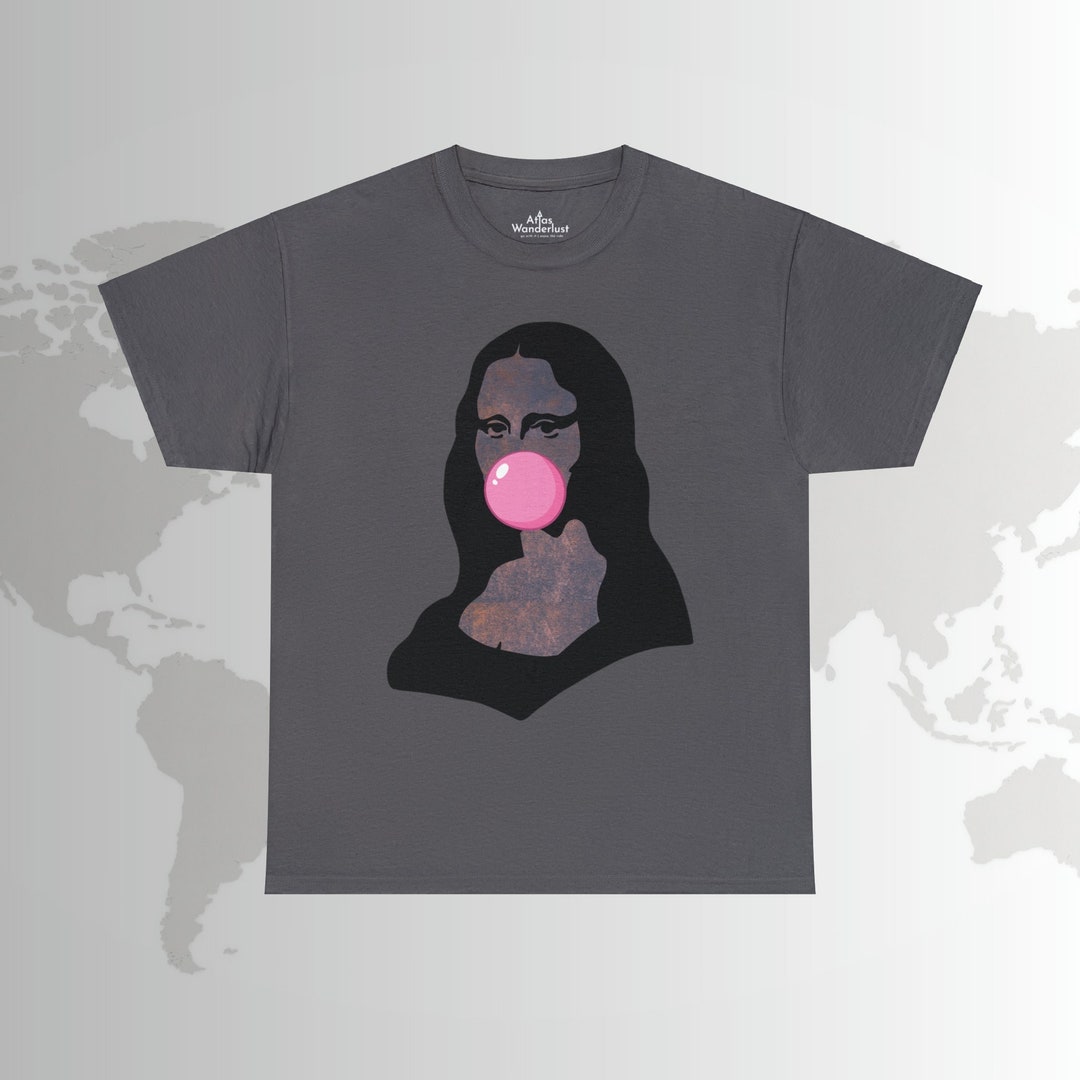 Italy Mona Lisa Bubblegum, Unisex Pop Culture T-shirt Florence Italy ...