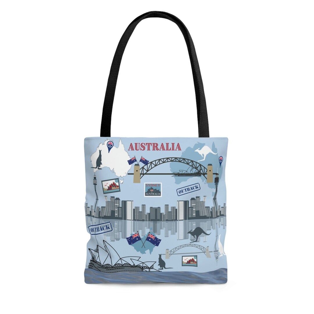Australia Tote Bag- Sydney Opera House, Kangaroos, Bondi Beach All ...