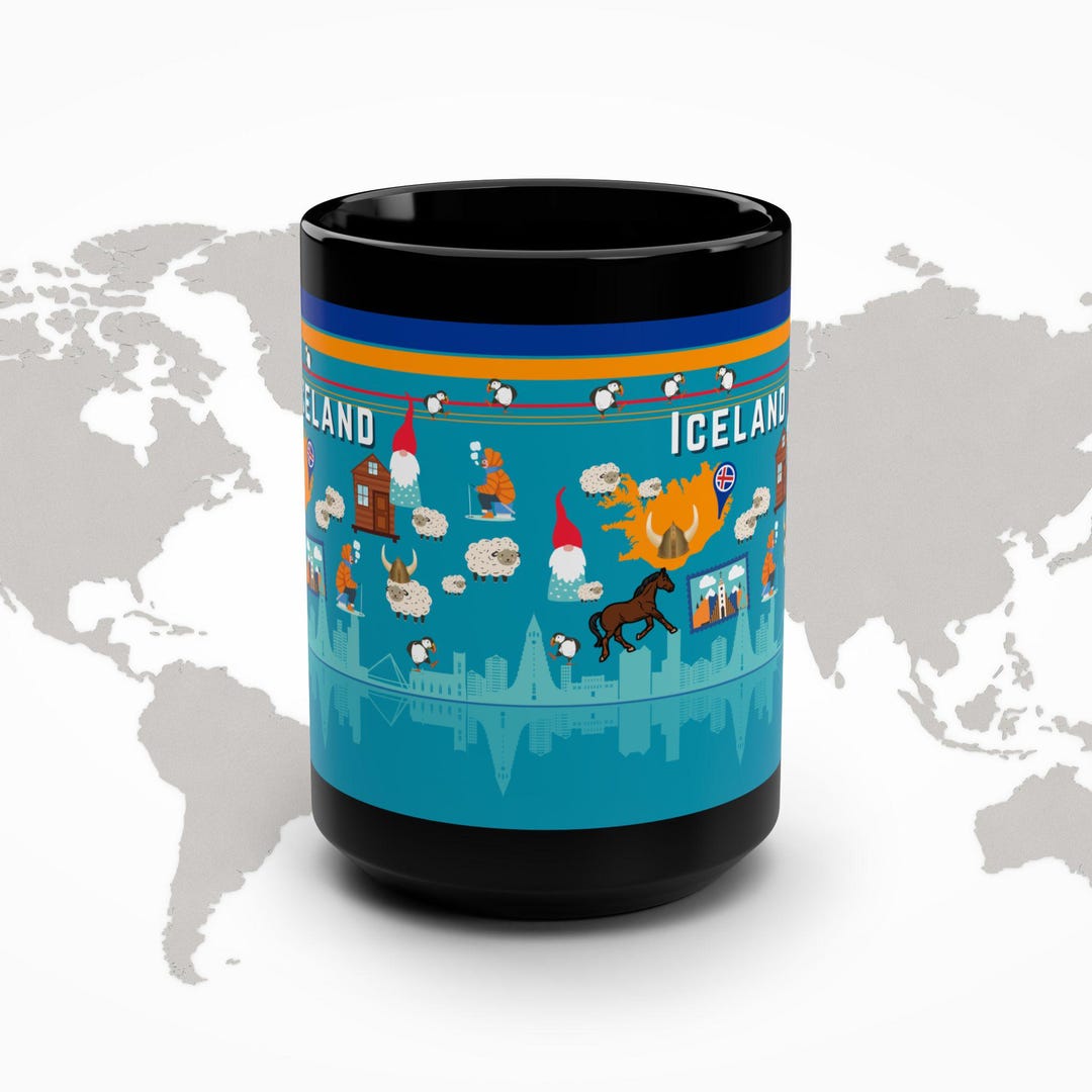 Iceland Mug Folklore Glossy Finish Ceramic Microwave and Dishwasher ...