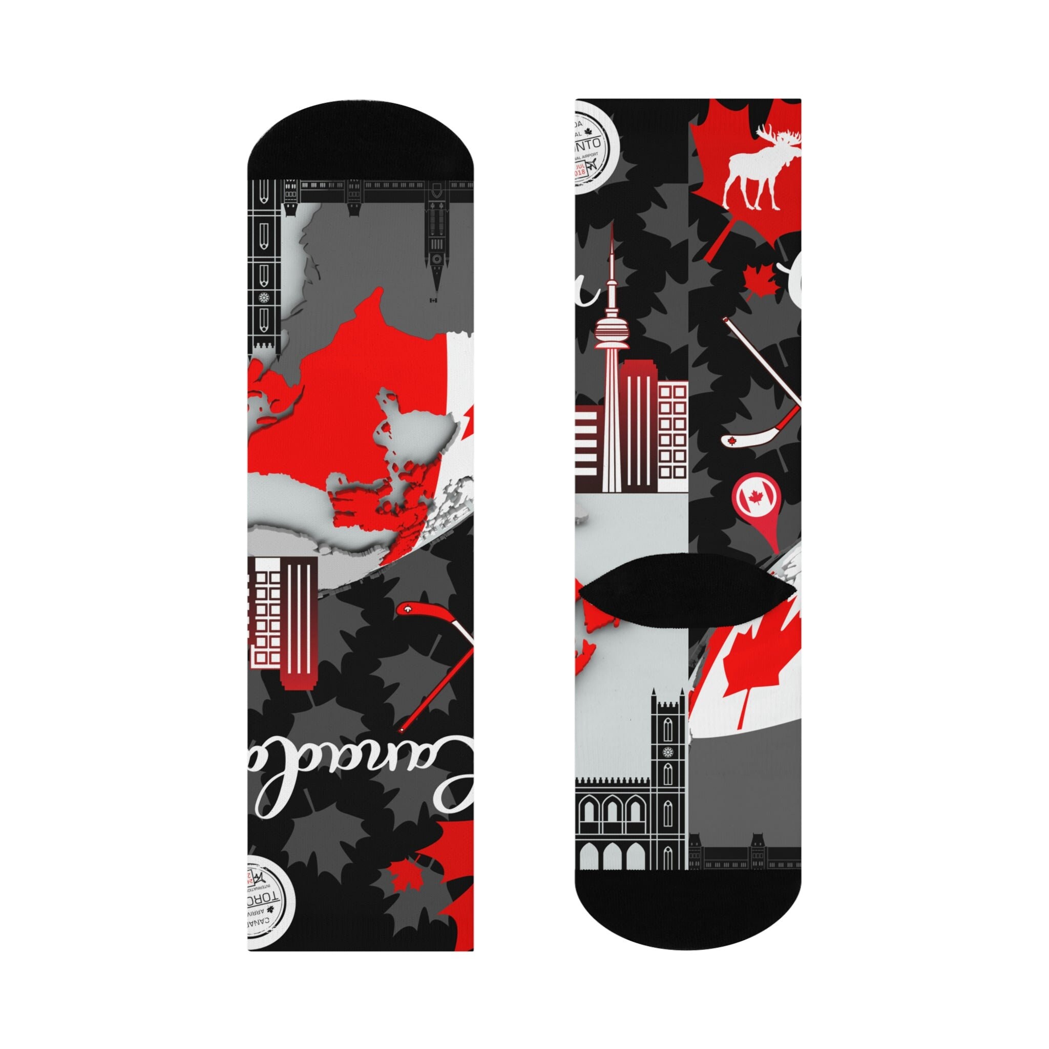 Canada Socks- Serving up Poutine and Hockey, Canadian-themed Socks ...