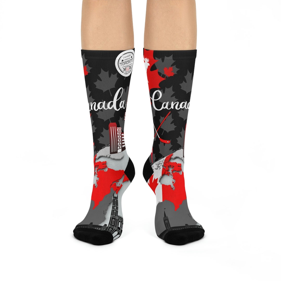 Canada Socks- Serving up Poutine and Hockey, Canadian-themed Socks ...