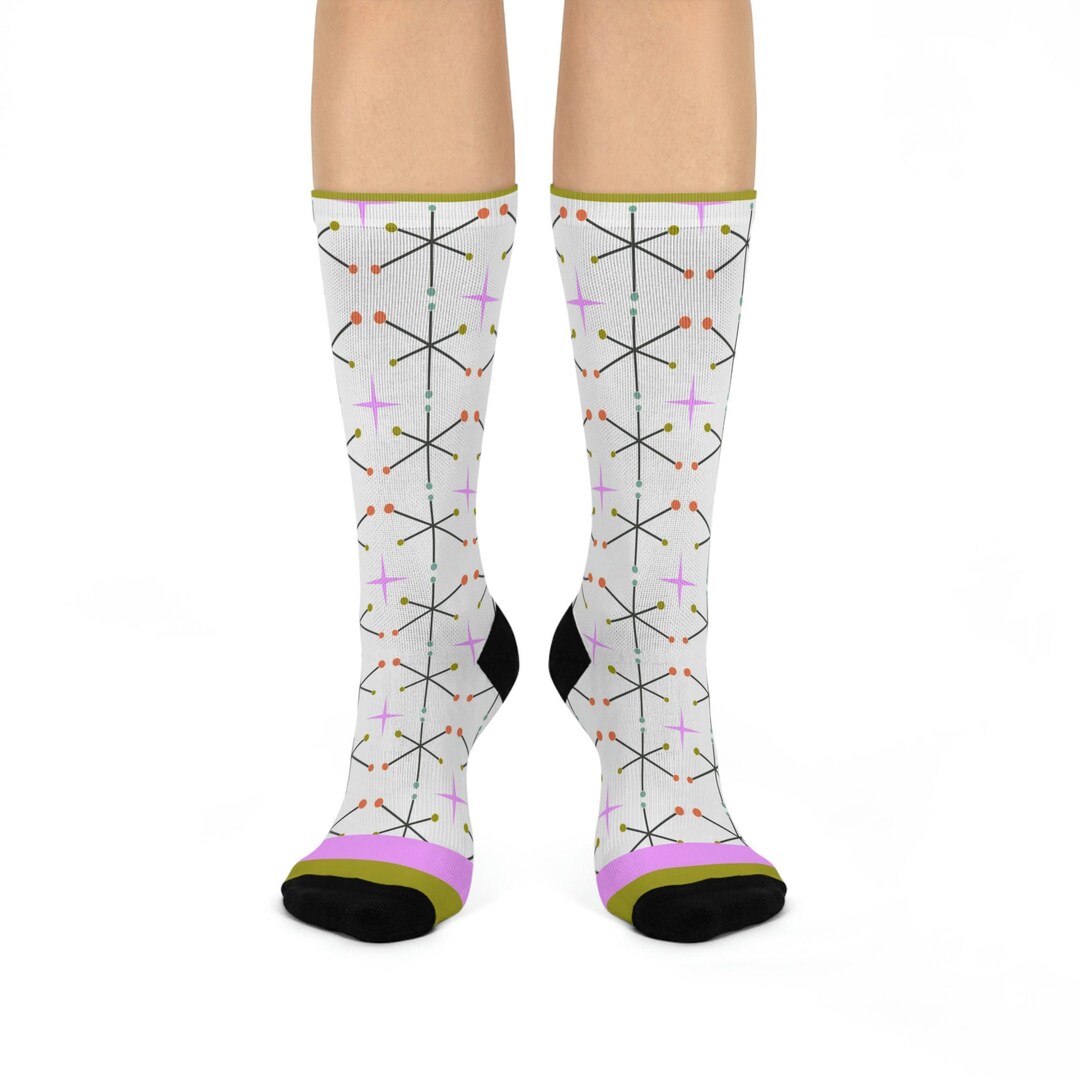 Vintage Starburst Socks MCM Design Unisex Adult Comfortable Lightweight ...