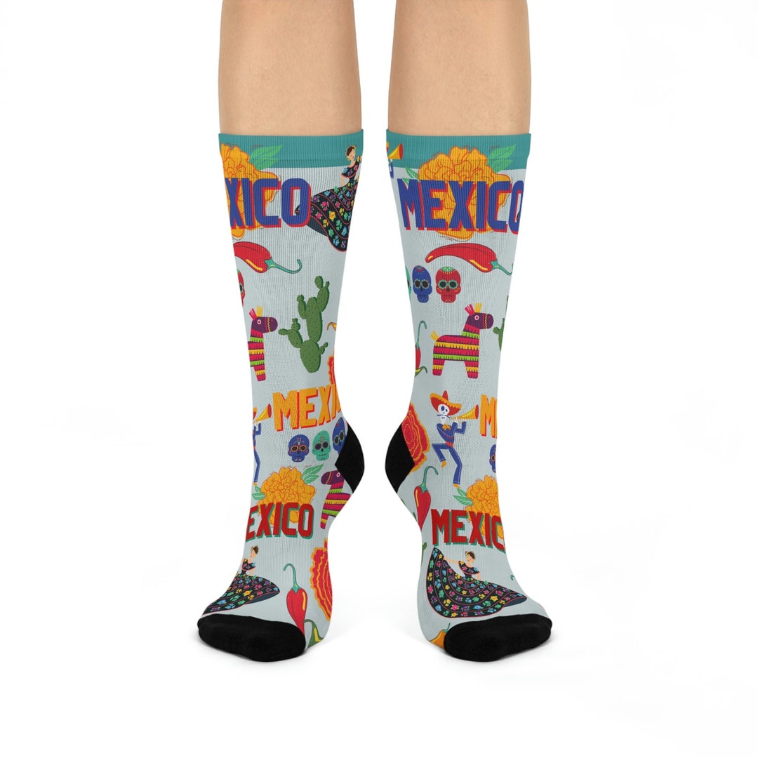 Mexico Travel Socks Unisex Colorful Design Men Women Exclusive ...