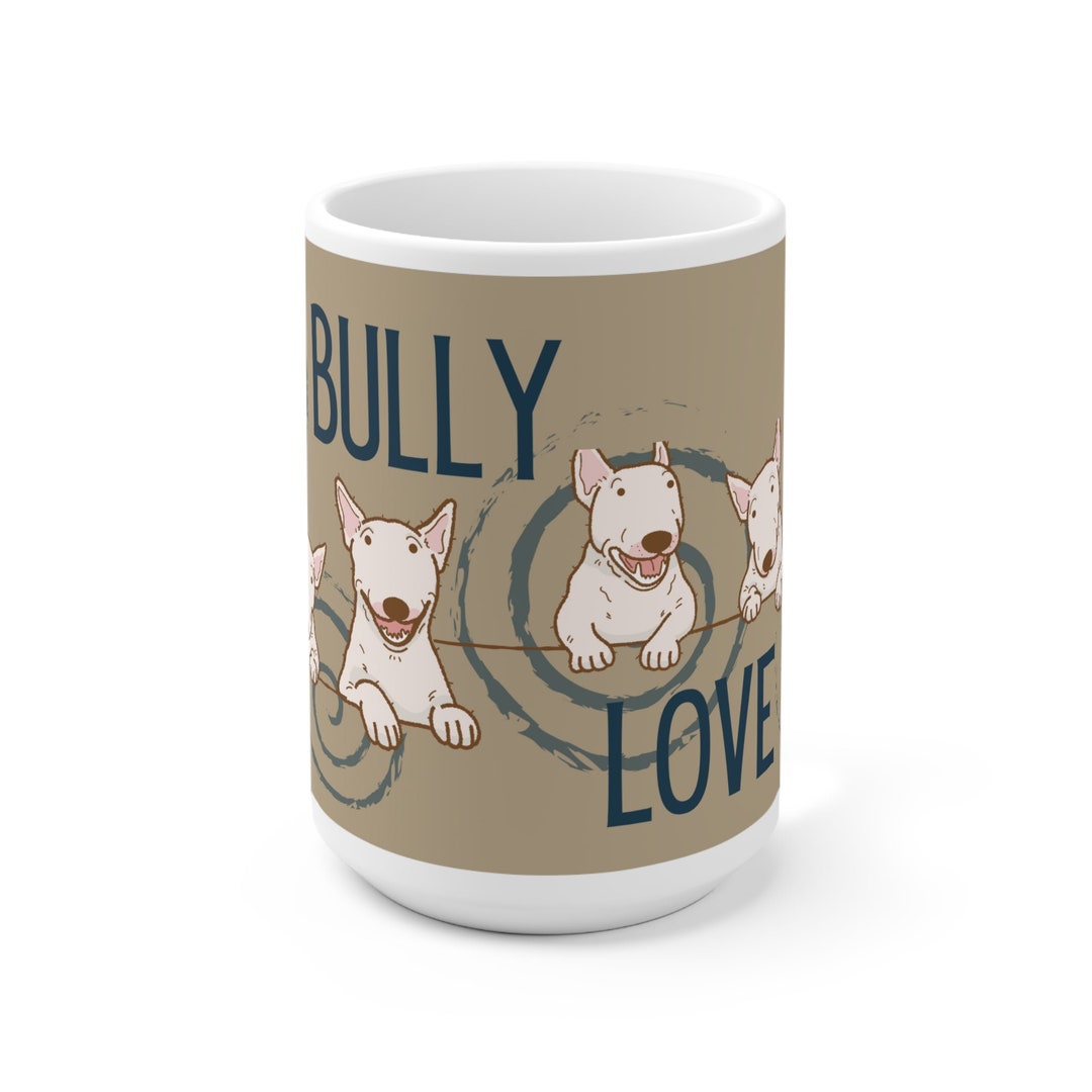 Bull Terrier Mug, Bullseye Glossy Finish Ceramic Microwave and ...