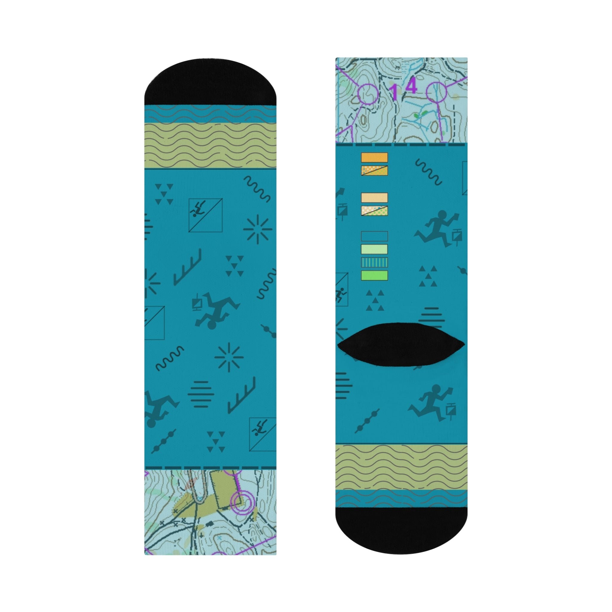 Orienteering Socks, Map Symbols Running Unisex Adult Comfortable ...