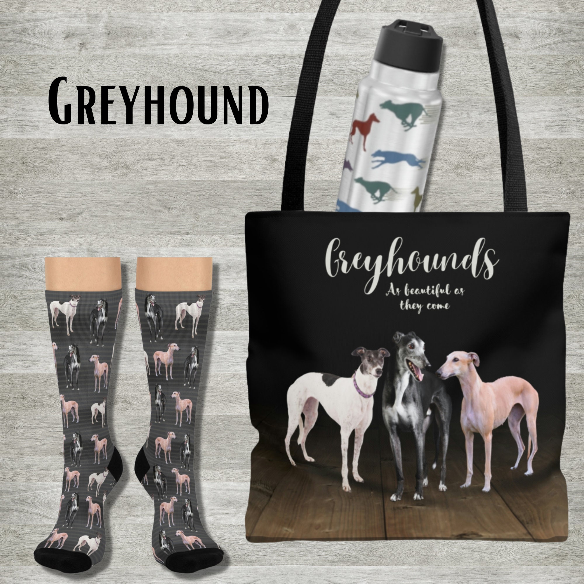Greyhound Photoshoot Tote Bag 3 Sizes Durable Original Modern Design ...