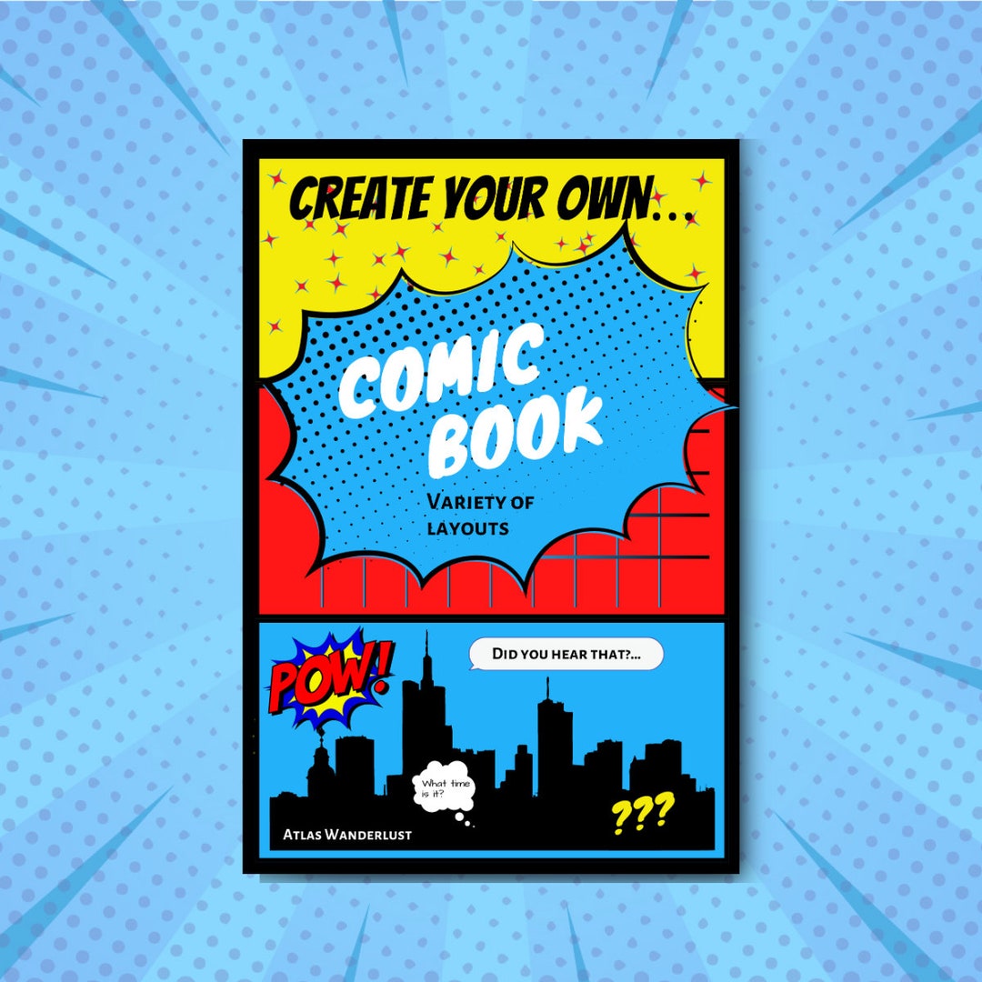 Create Your Own Comic Book Blank Graphic Novel Original Gift for All ...