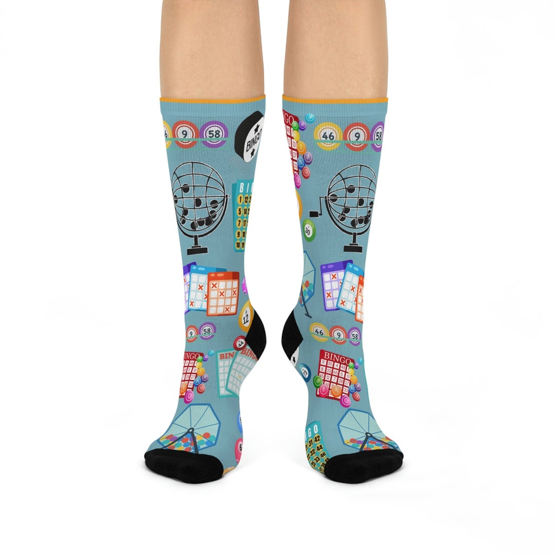 Bingo Game Night Socks! Fun! N43! B12! O72! Unisex Adult Comfortable ...
