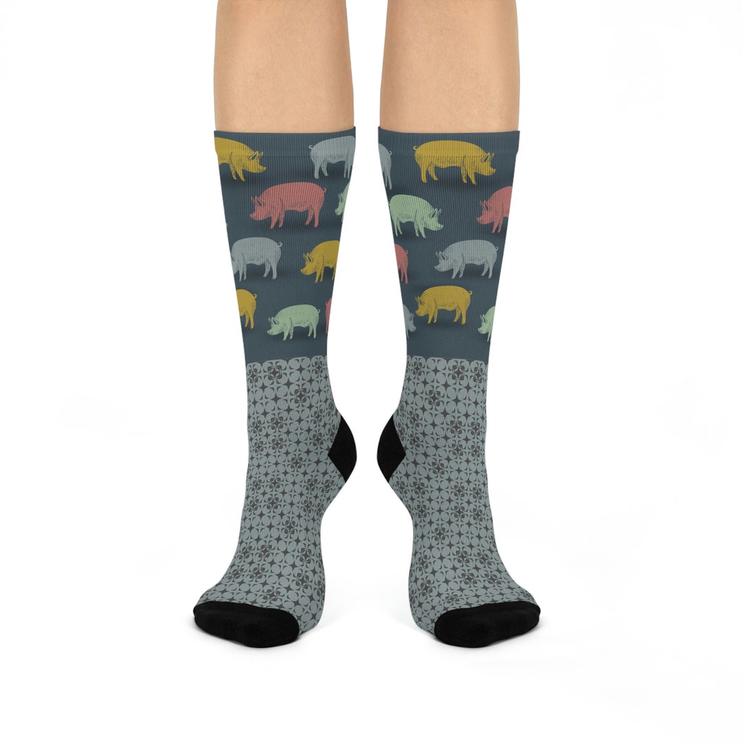 Pig Socks When Pigs Fly Farm Animals Socks - Etsy