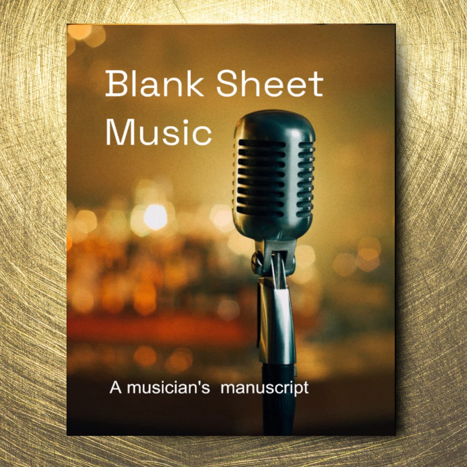 Blank Sheet Music Microphone Theme 120 Pages Composition Staff Staves ...