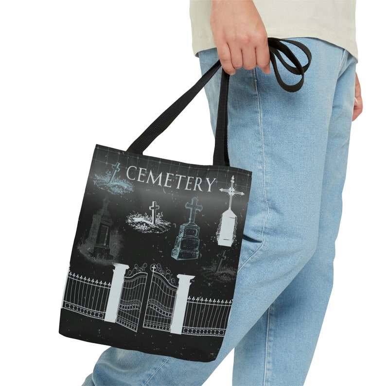 Cemetery Eccentric Tote Bag 3 Sizes Durable Original Modern Design ...